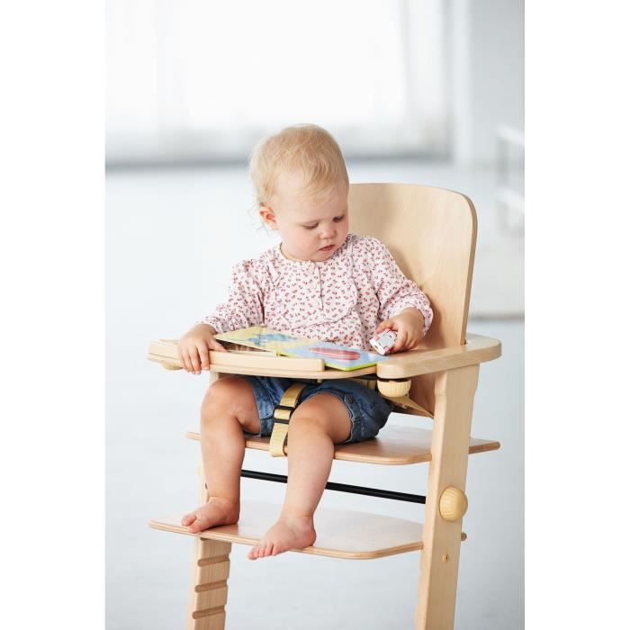 GEUTHER Chaise haute evolutive Family en hetre Blanc tablette incluse
