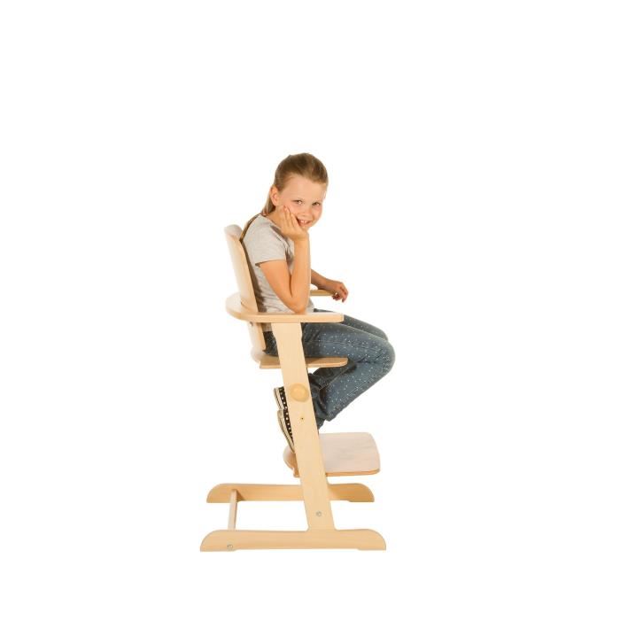 GEUTHER Chaise haute evolutive Family en hetre Blanc tablette incluse