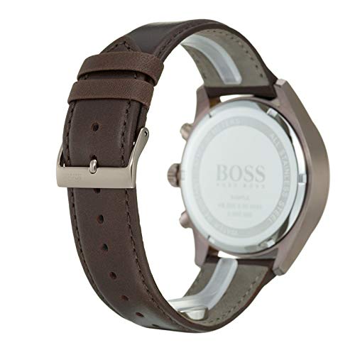 Hugo Boss Drivers Homme 44mm Bracelet Cuir Marron Quartz Montre 1513604