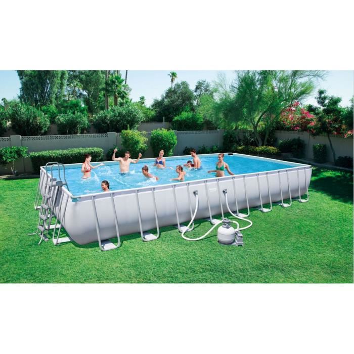 Piscine Tubulaire Rectangulaire Power Steel Frame Pools 956x488x132cm ...